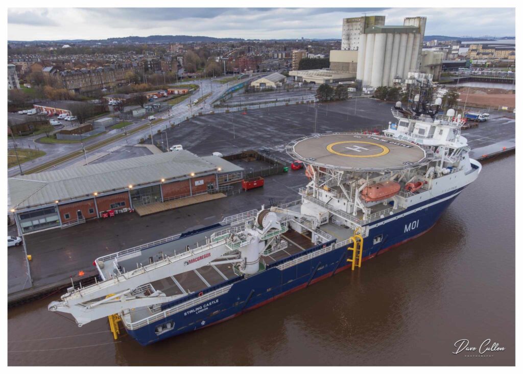 Impressive drone shots show new minehunting mothership